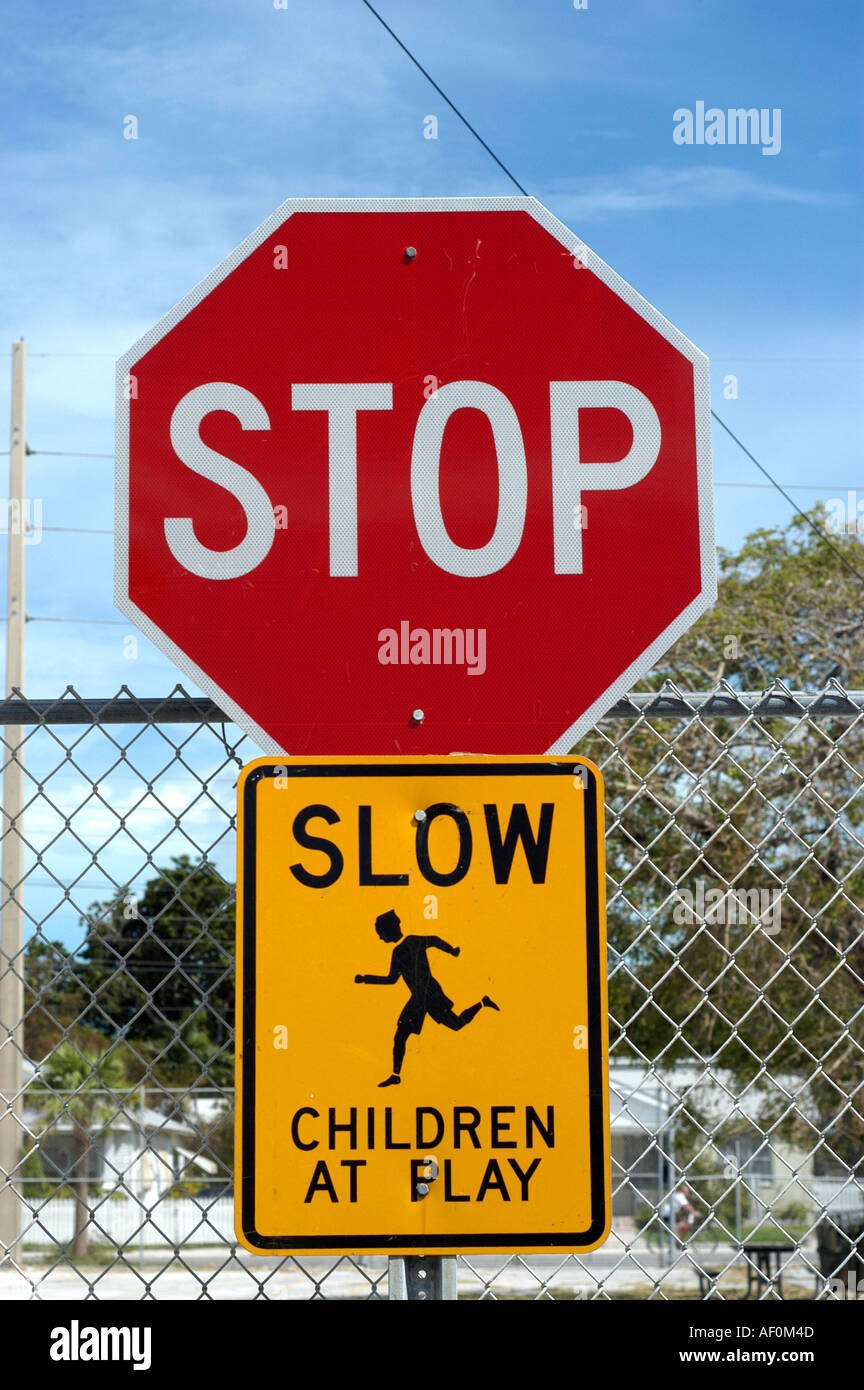 Stop sign in Key West Florida Stock Photo - Alamy