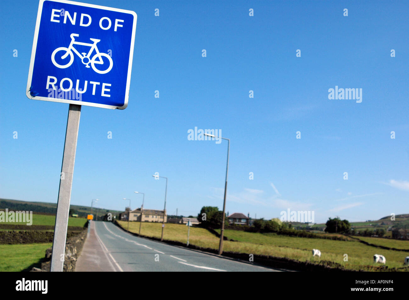Blue road sign displaying hi-res stock photography and images - Alamy
