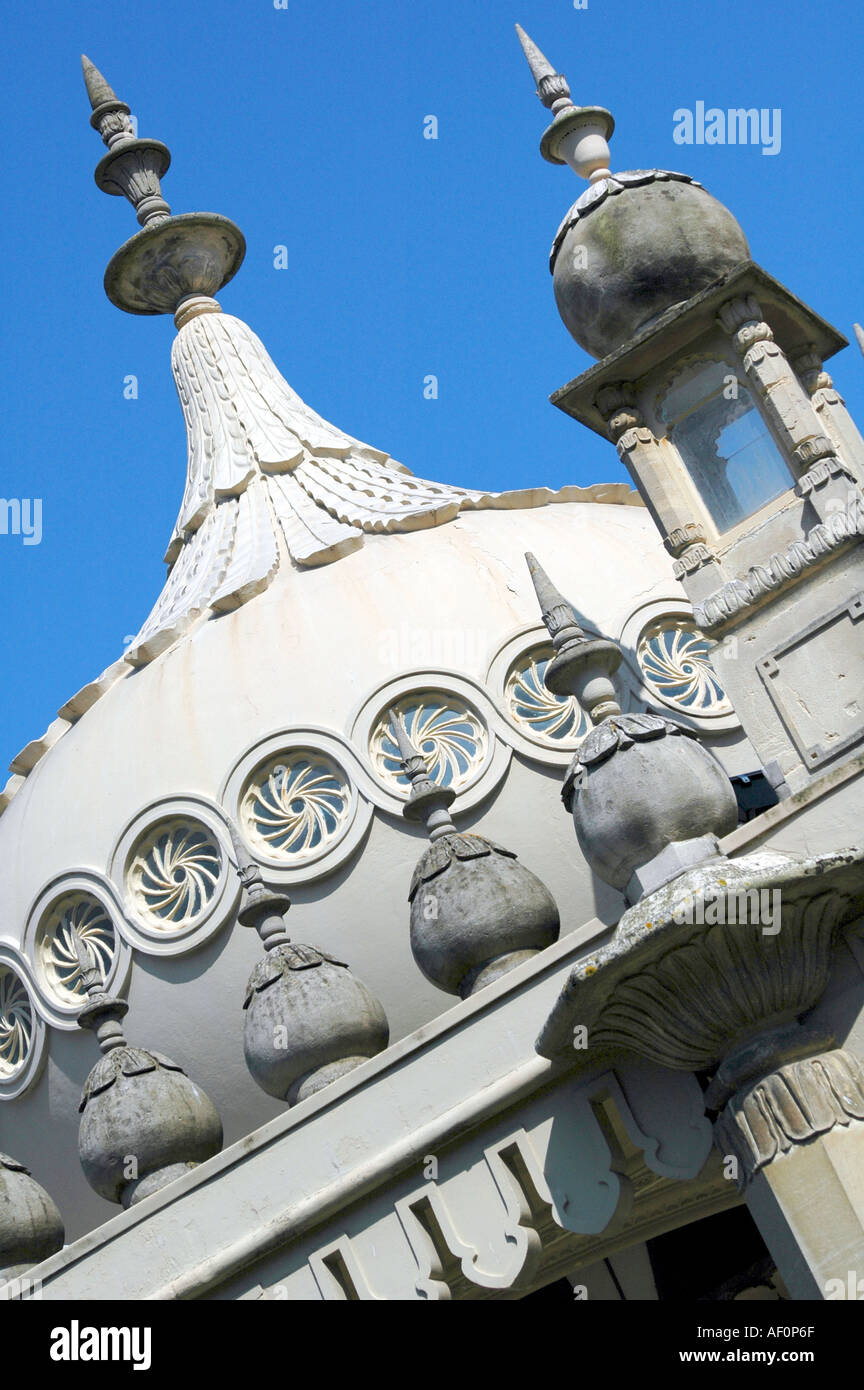 Brighton Pavilion detail with blue sky in background Brighton England ...