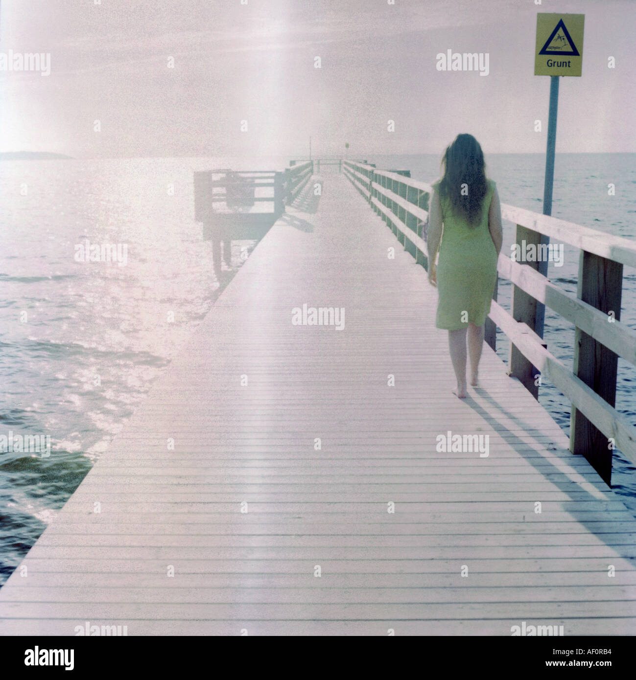 Bridge woman sweden Stock Photo - Alamy