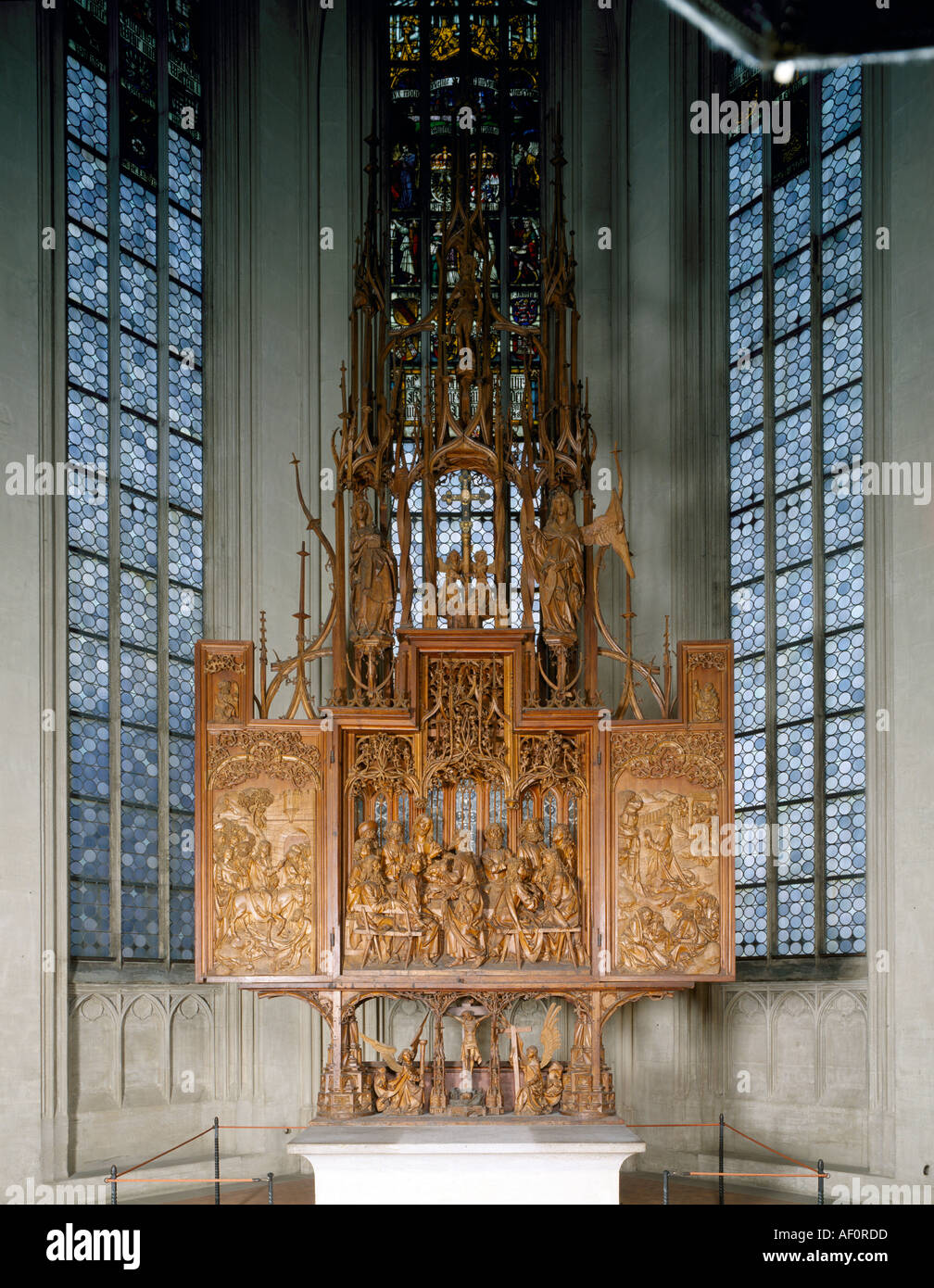 Rothenburg op der Tauber, St. Jakob, Tilmann Riemenschneider: Heilig-Blut- Altar Stock Photo - Alamy