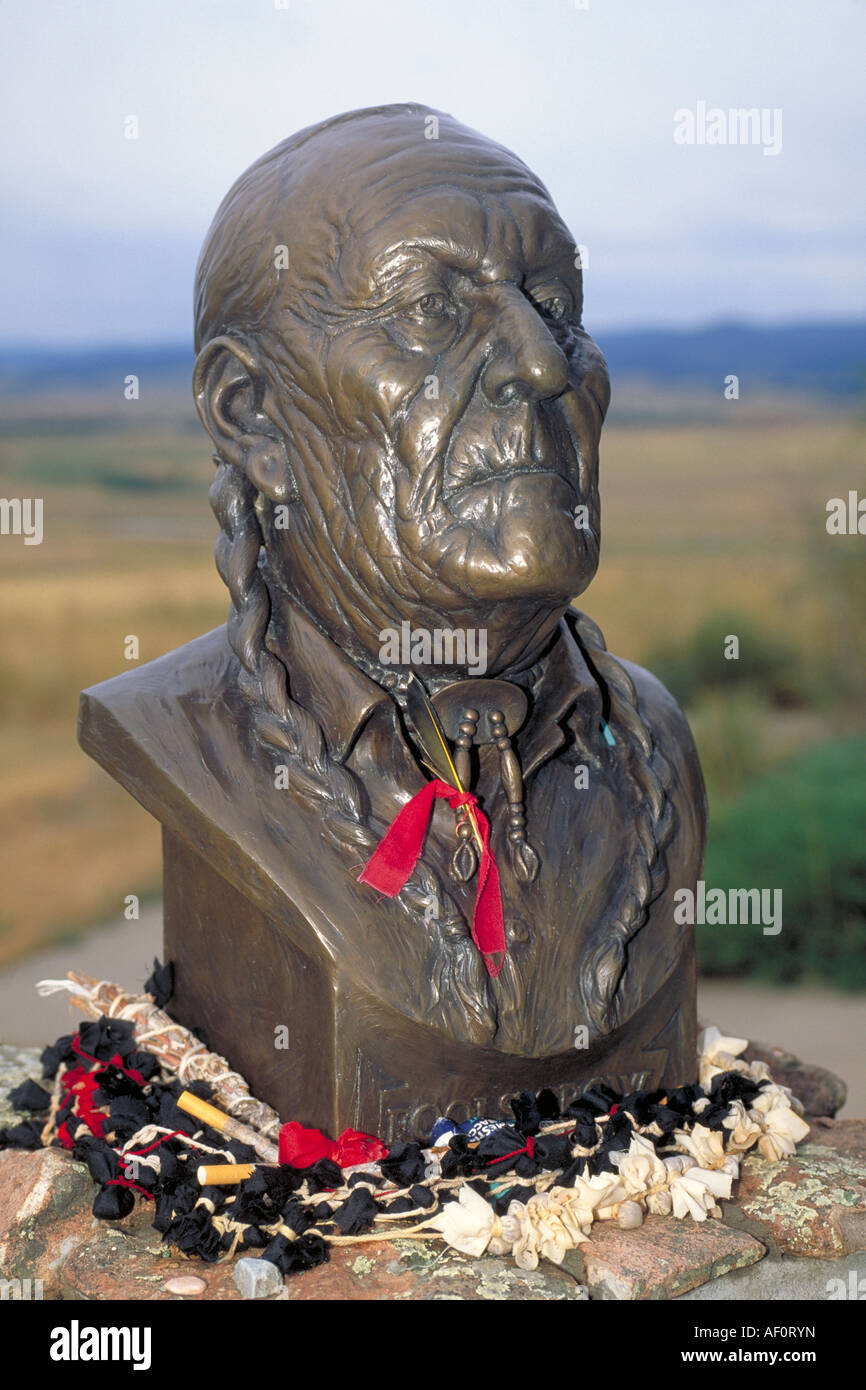 Elk257 2410 South Dakota Sturgis Bear Butte SP statue of Chief Fools ...