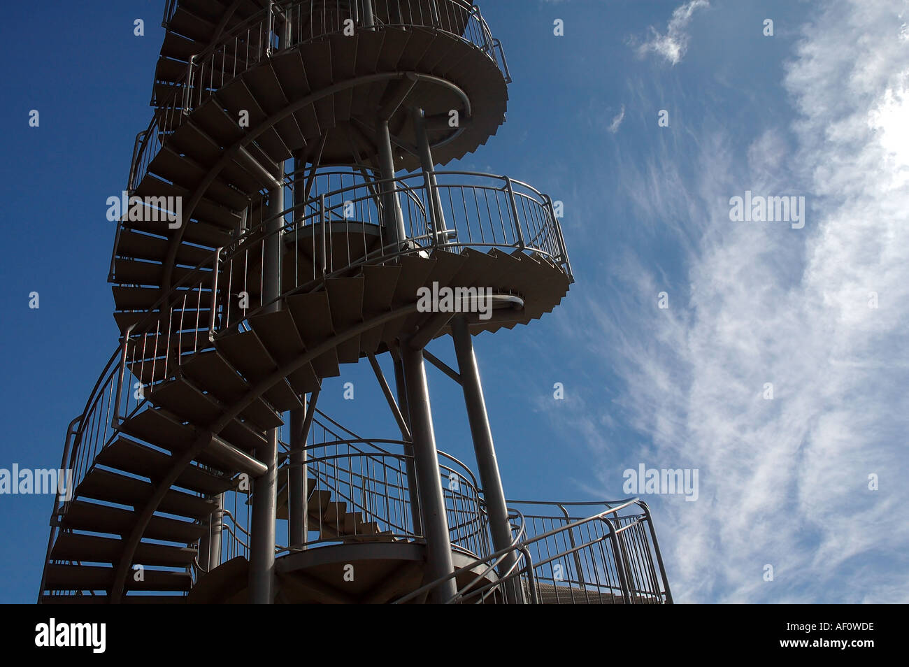 Spiral staircase in the shape of a DNA helix evolutionary steps Stock ...