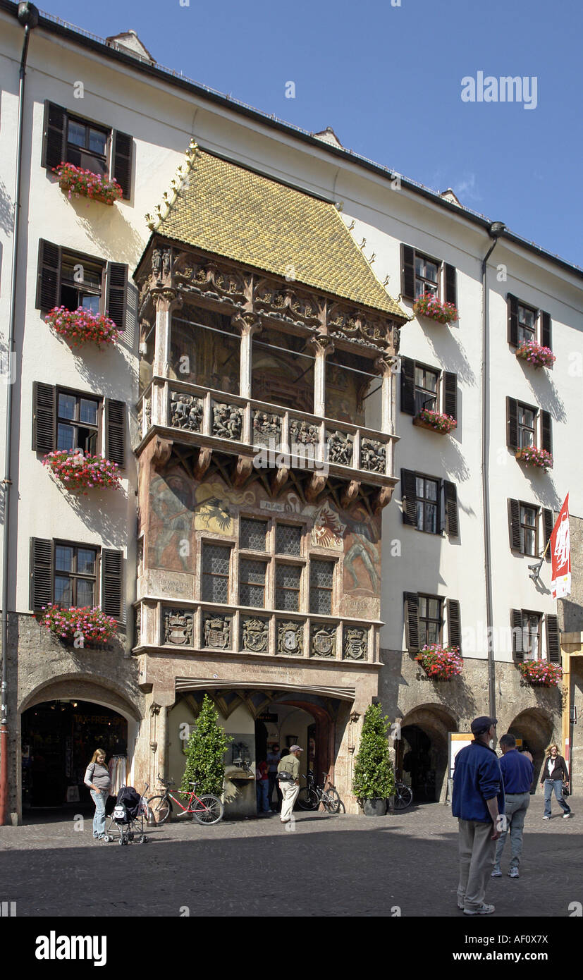 The famous Goldenes Dachl in the old town of Innsbruck Austria Stock ...