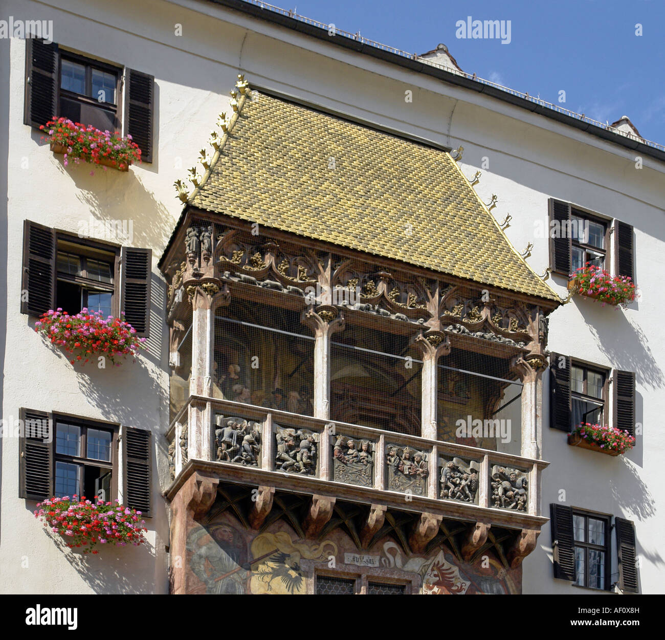 The famous Goldenes Dachl in the old town of Innsbruck Austria Stock ...