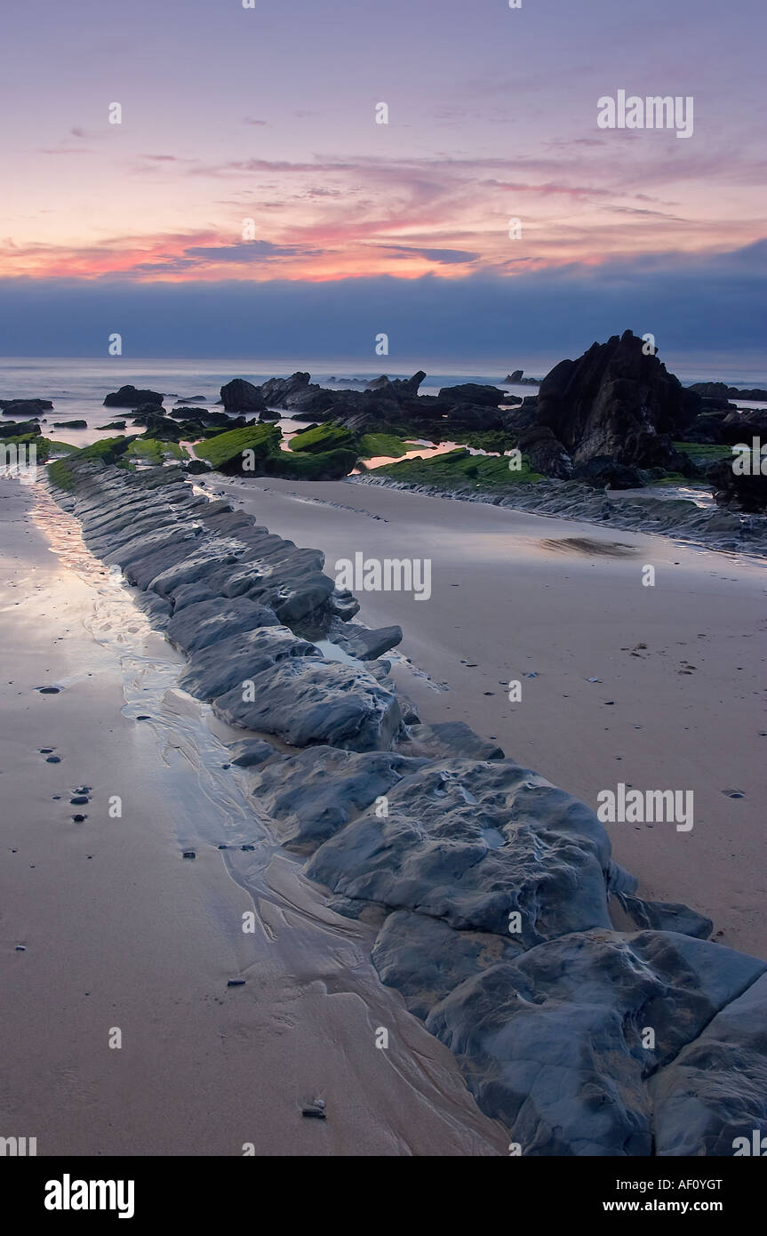 Geological Formation Barrika beach, Biscay, Basque Country, Spain ...