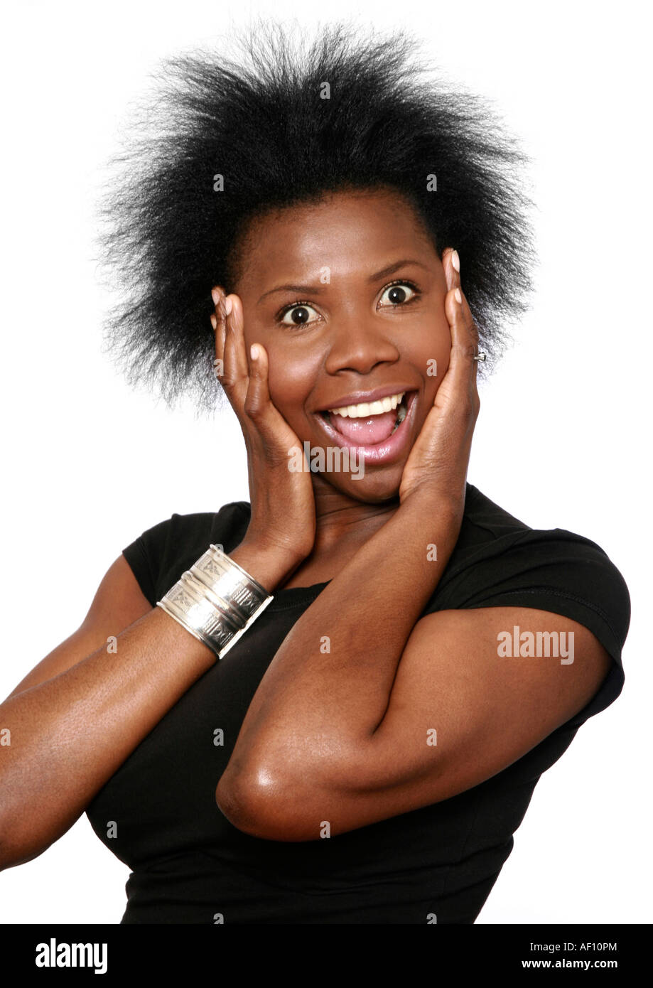 woman looking surprised Stock Photo - Alamy