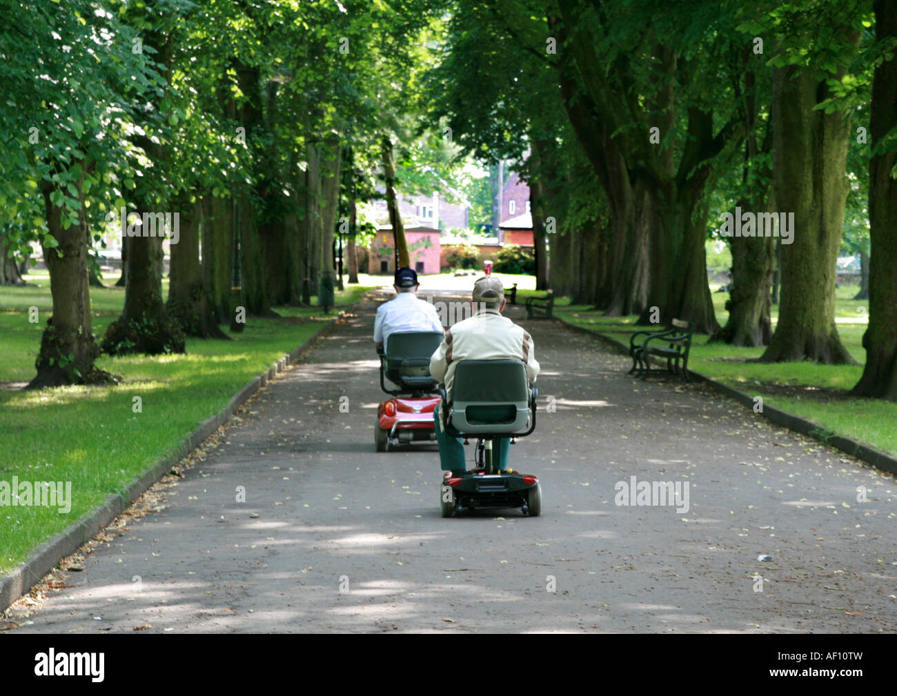 Two mobility scooter drivers Stock Photo - Alamy