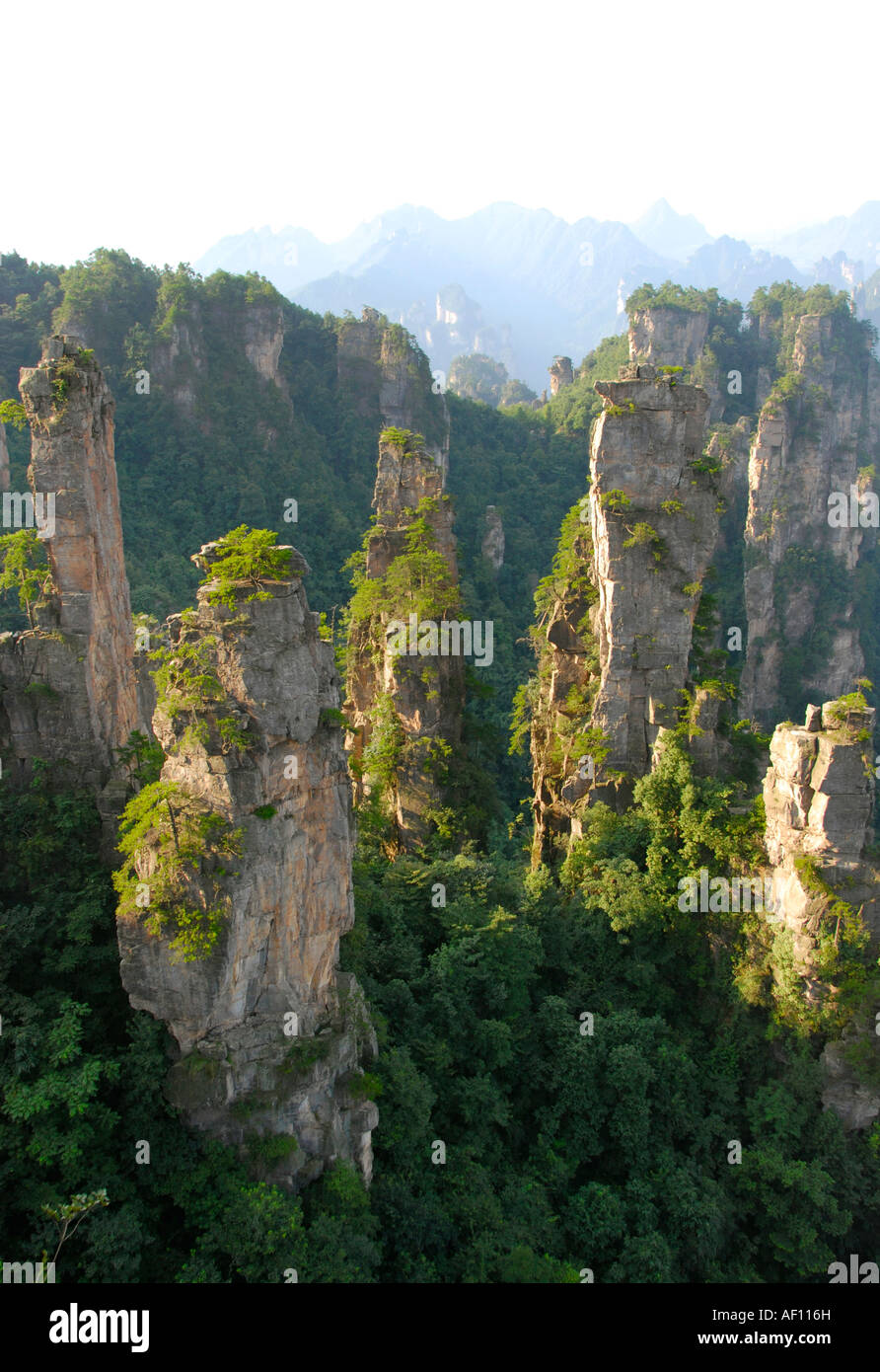 Limestone Rock formation cliffs and out crops at first Chinese national ...