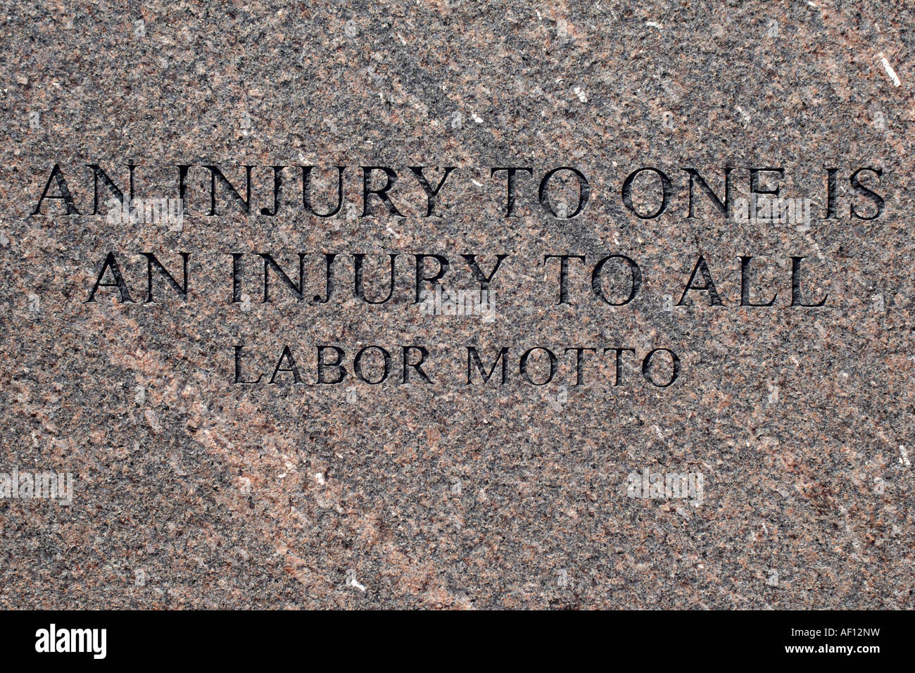 "Injury to one is an injury to all" Labor motto sign in Grand Rapids ...