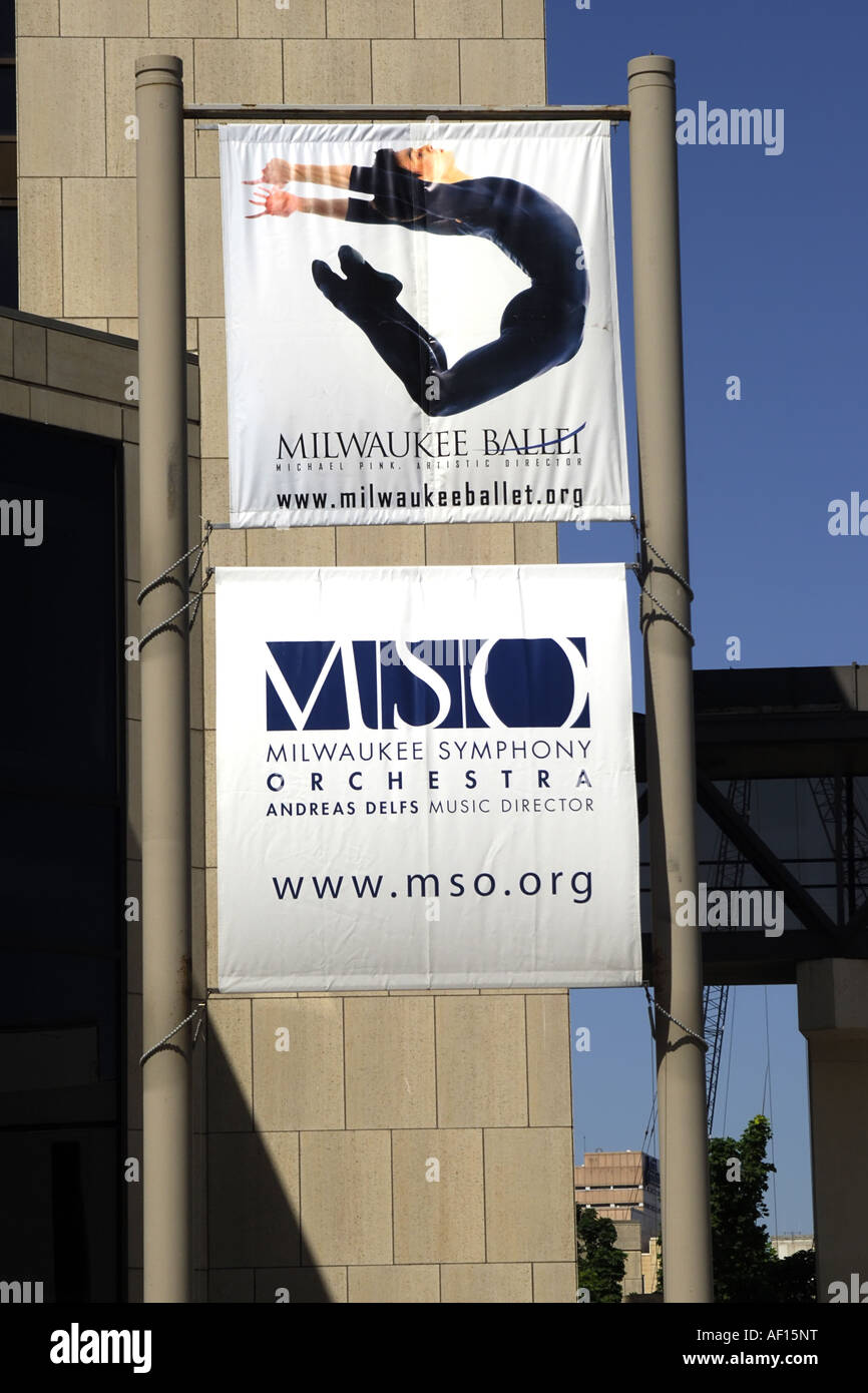 Banner advertising the Milwaukee Symphony Orchestra Stock Photo - Alamy