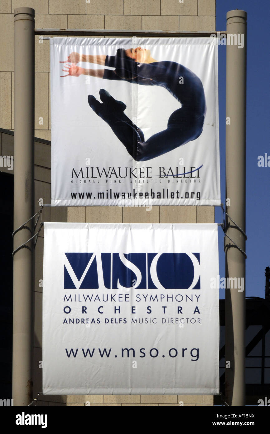 Banner advertising the Milwaukee Symphony Orchestra Stock Photo - Alamy