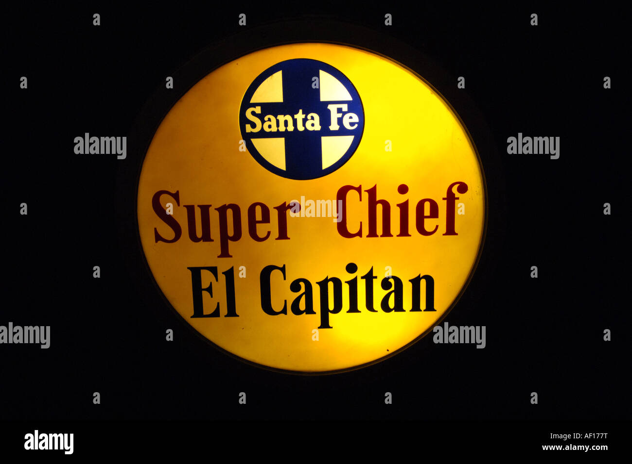 Super Chief El Capitan Railroad sign on display at the National ...