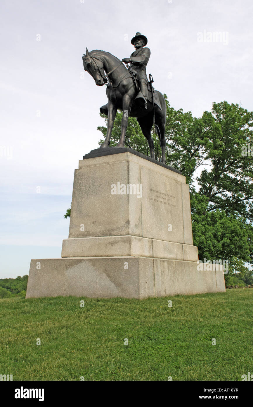 Memorial to Maj General Howard at Gettysburg Pennsylvania PA Stock ...