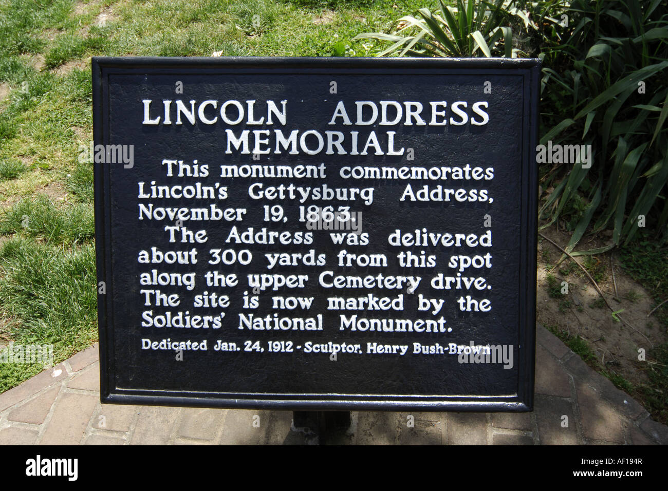 The Gettysburg Address Memorial National Cemetery Gettysburg ...