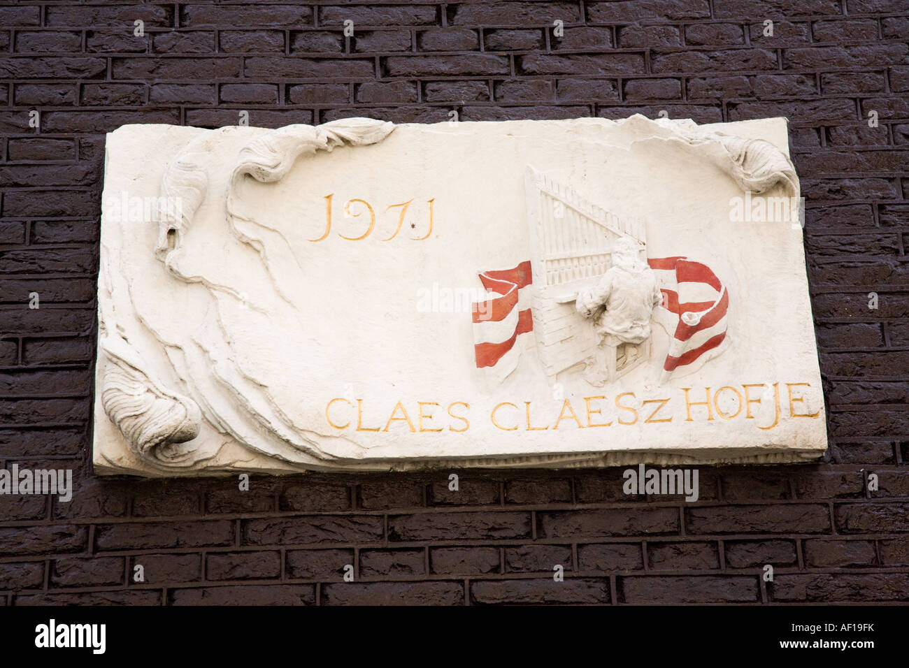 Claesz Hofje, Gable Stone, Amsterdam Stock Photo - Alamy