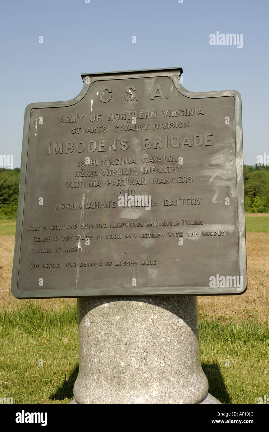 Memorial at McPherson Ridge Gettysburg Pennsylvania PA Stock Photo - Alamy