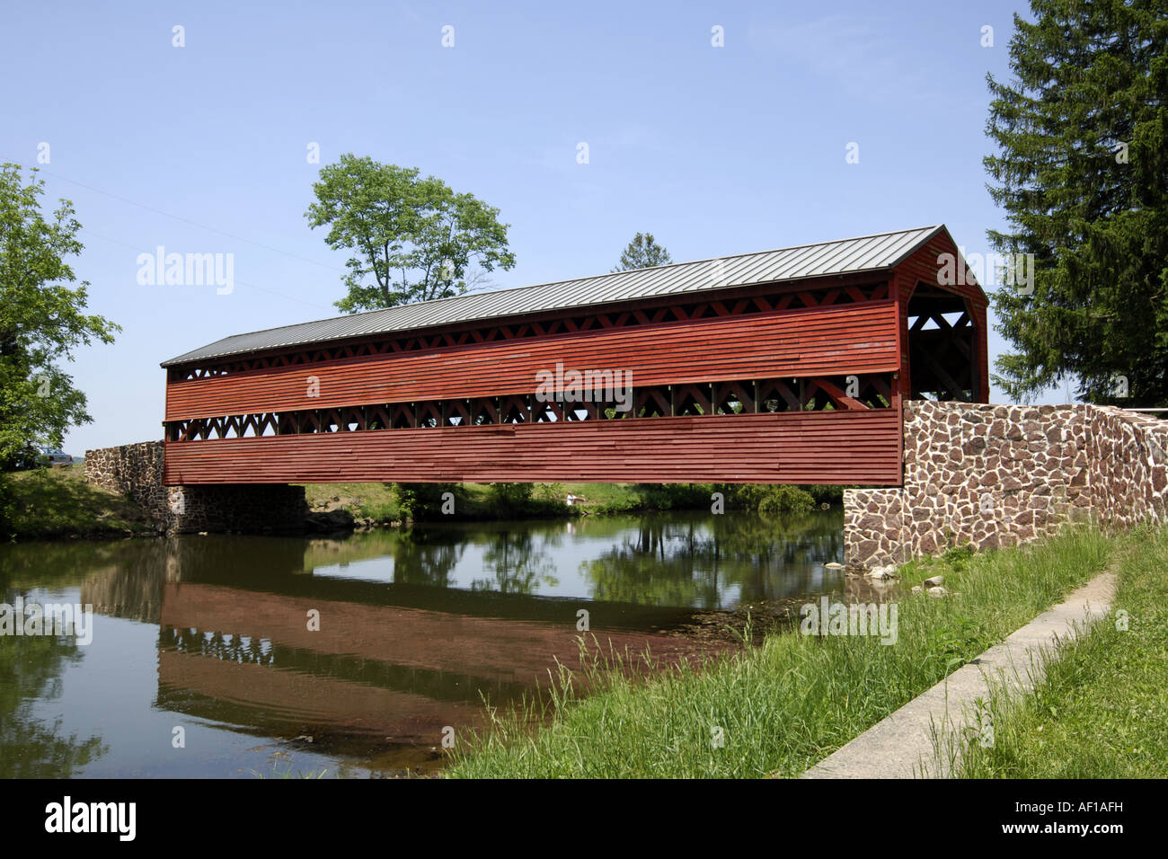 Sachs Covered Bridge just outside Gettysburg in Pennsylvania PA Stock ...