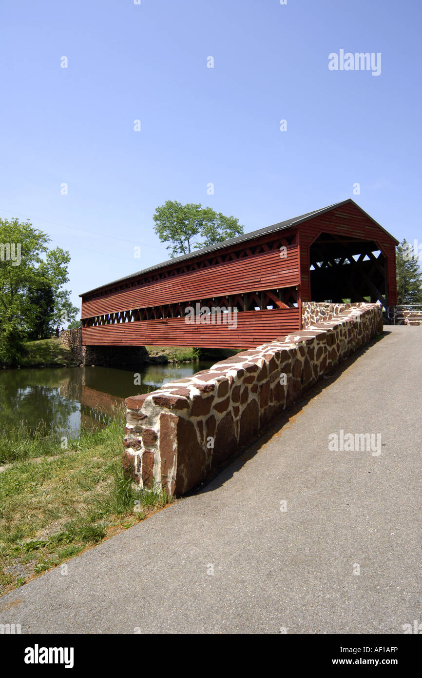 Sachs Covered Bridge just outside Gettysburg in Pennsylvania PA Stock ...