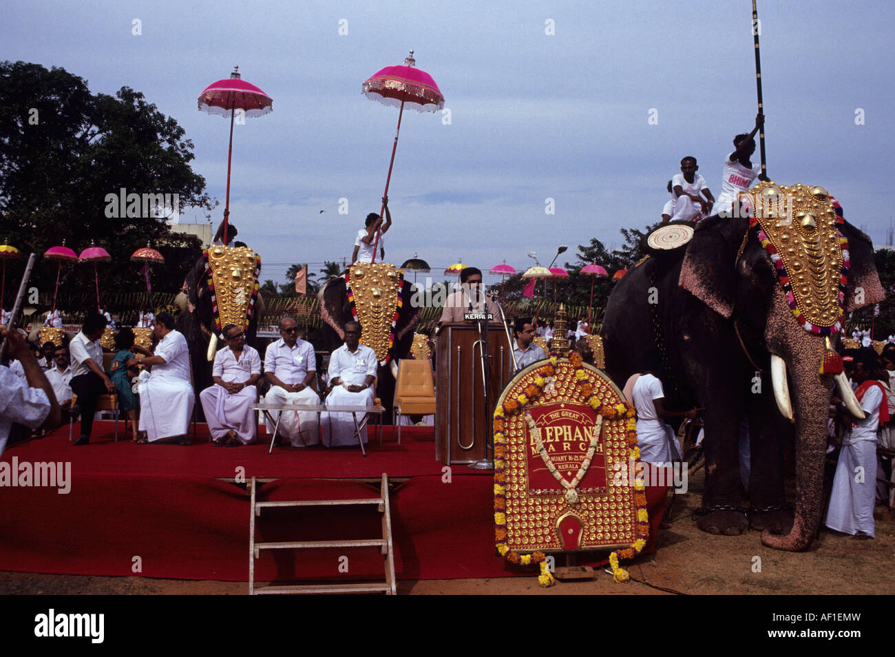 South India Kerala Trichur Elephant Festival Stock Photo - Alamy