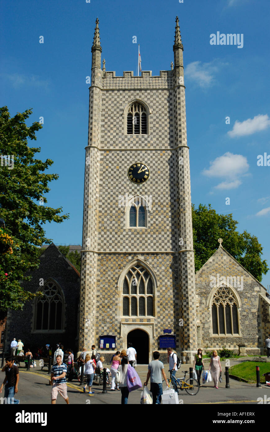 Front view of Reading Minster Church of St Mary the Virgin showing ...