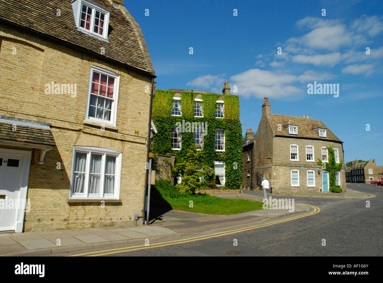 Attractive riverside houses Quayside Ely Cambridgeshire England Stock ...