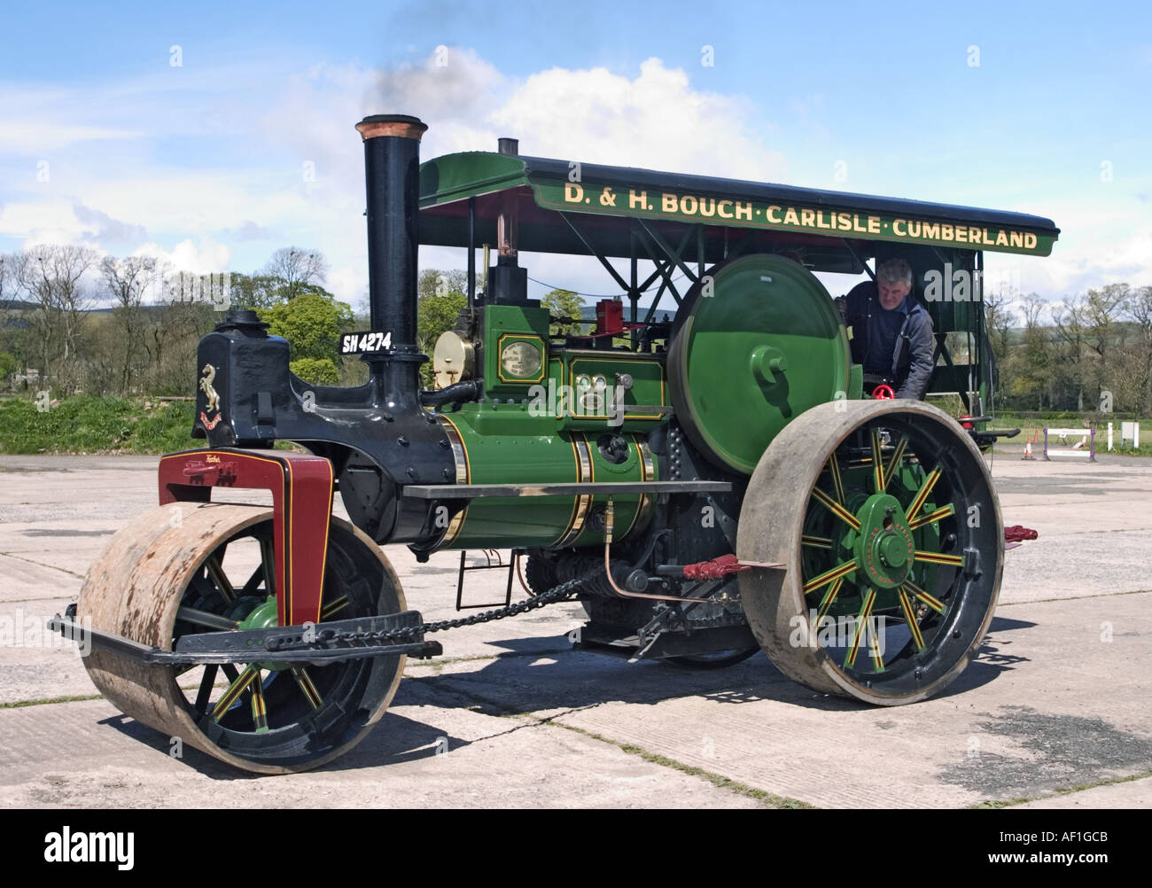 1928 Fowler Road Roller steam traction engine Stock Photo - Alamy