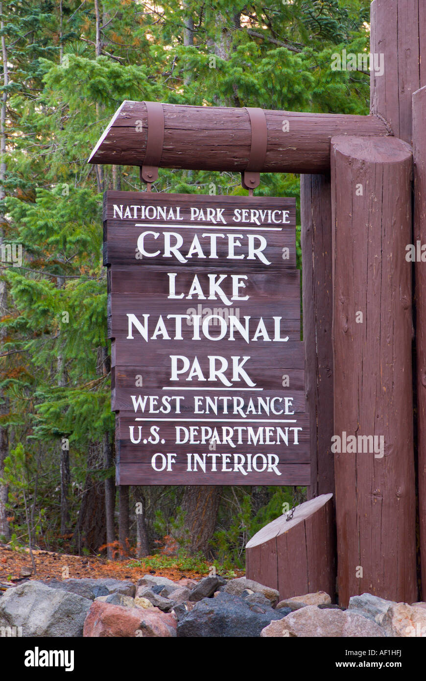 Crater Lake National Park Entrance Sign Crater Lake National Park