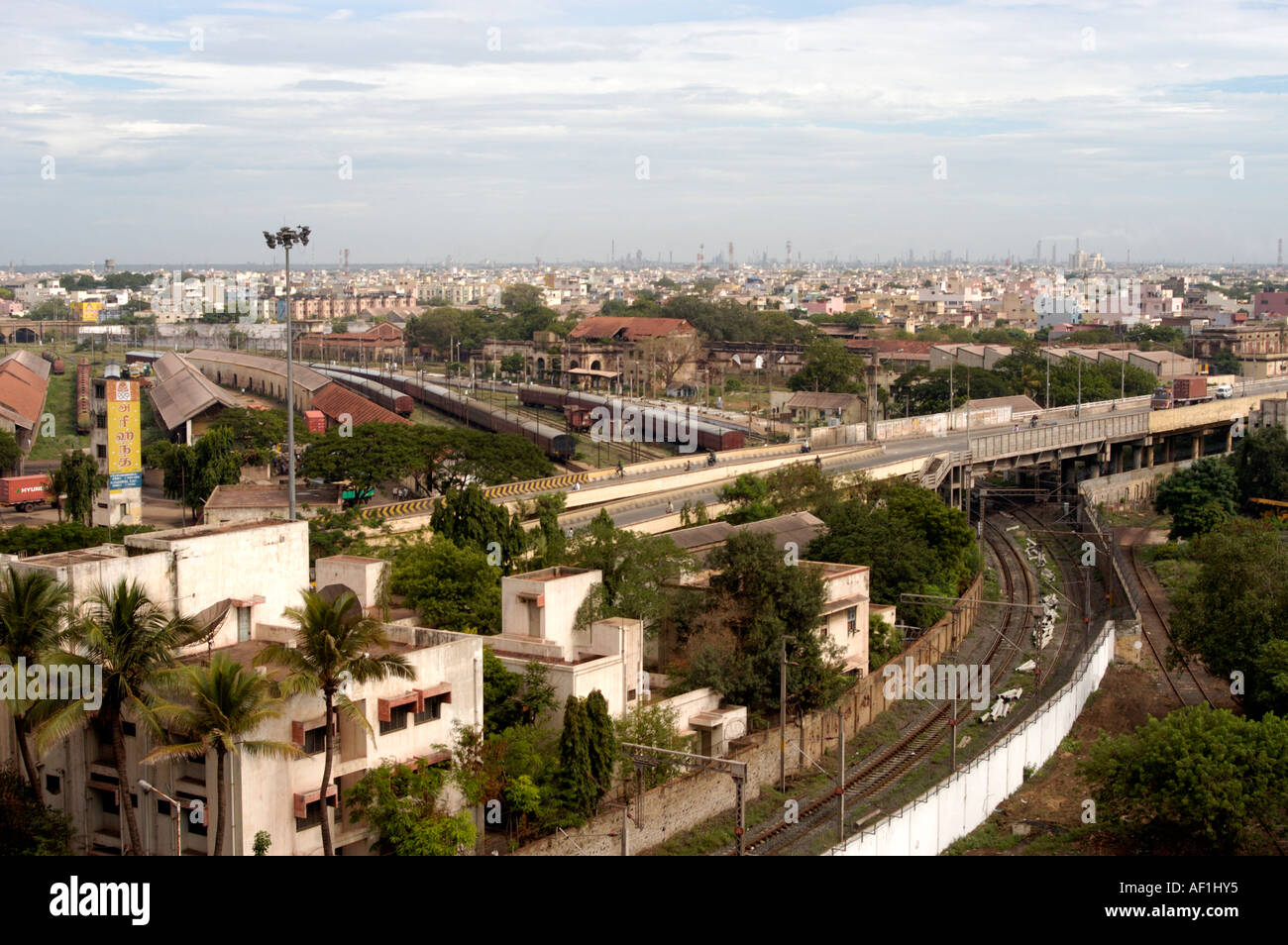 VIEW OF CHENNAI FROM CHENNAI PORT TAMIL NADU Stock Photo - Alamy