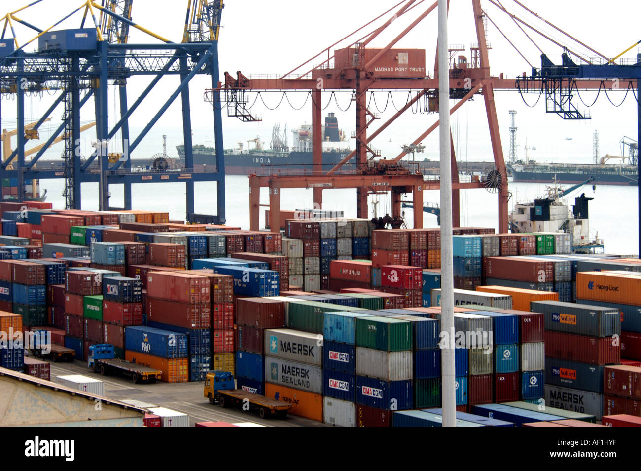 CONTAINER TERMINAL CHENNAI PORT TAMIL NADU Stock Photo - Alamy
