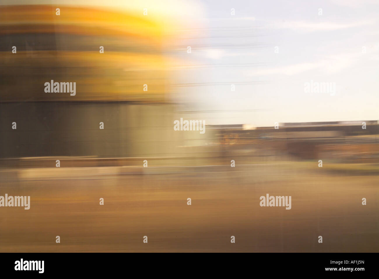 train window view uk. london to leeds Stock Photo - Alamy