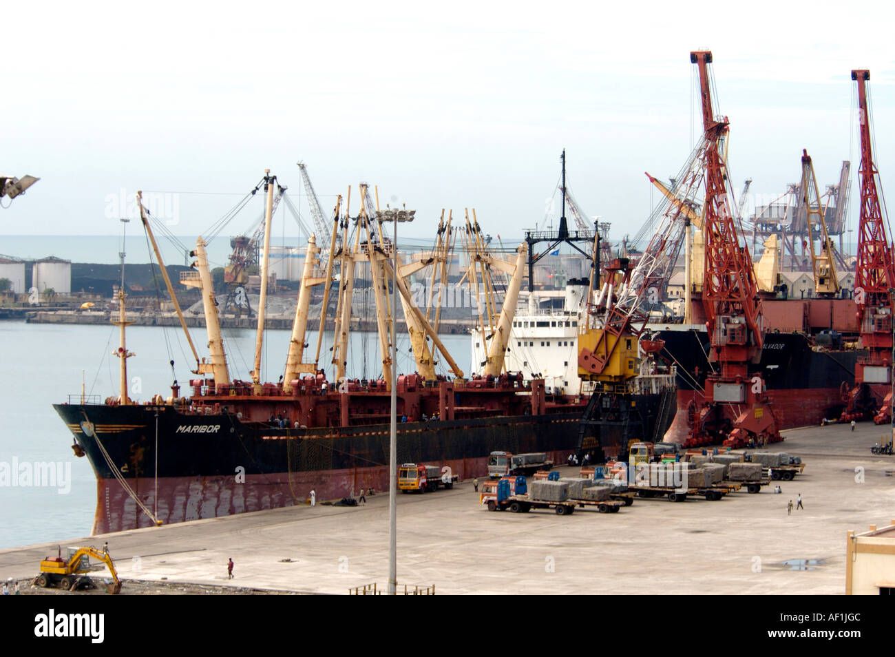 SHIP ANCHORED AT BERTH CHENNAI PORT TAMIL NADU Stock Photo - Alamy