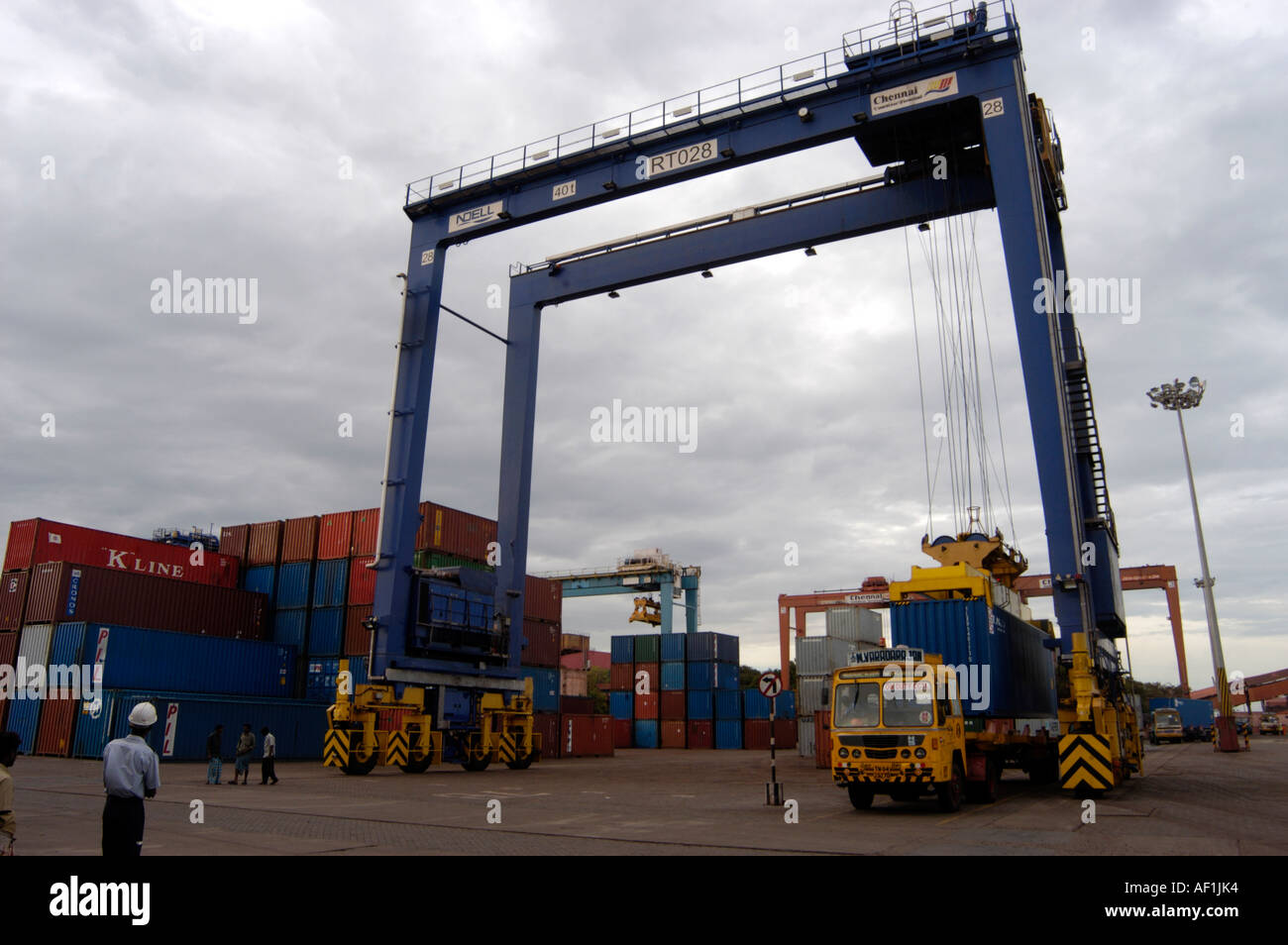 CONTAINER TERMINAL CHENNAI PORT TAMIL NADU Stock Photo - Alamy