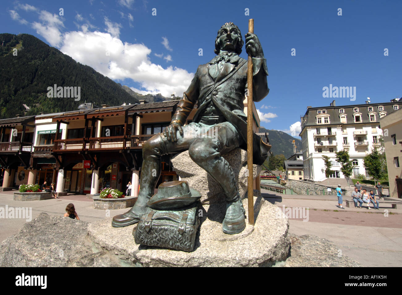 Statue michel gabriel paccard chamonix hi-res stock photography and ...
