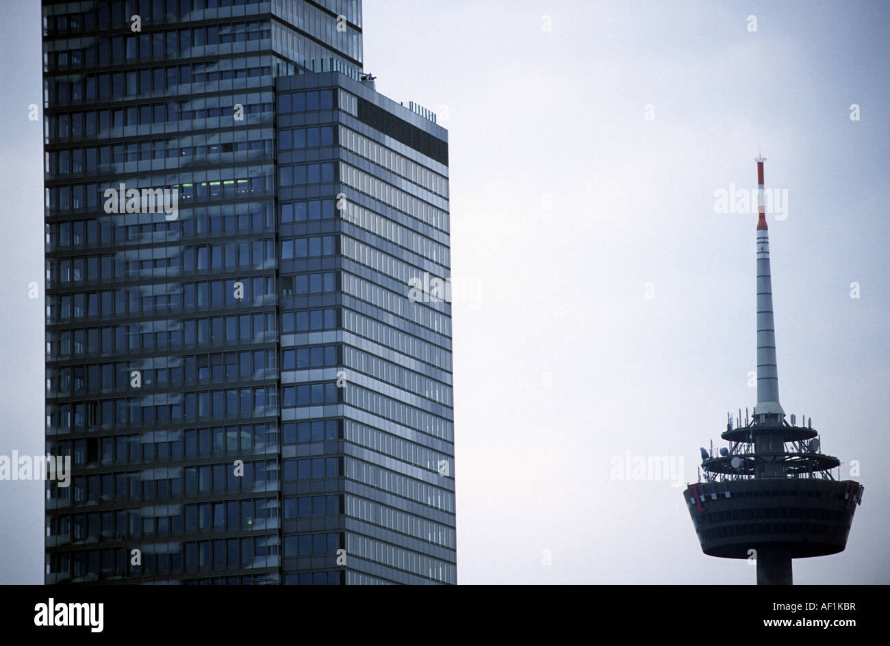 Koln Turm and Colonius communications tower, Cologne, North Rhine ...