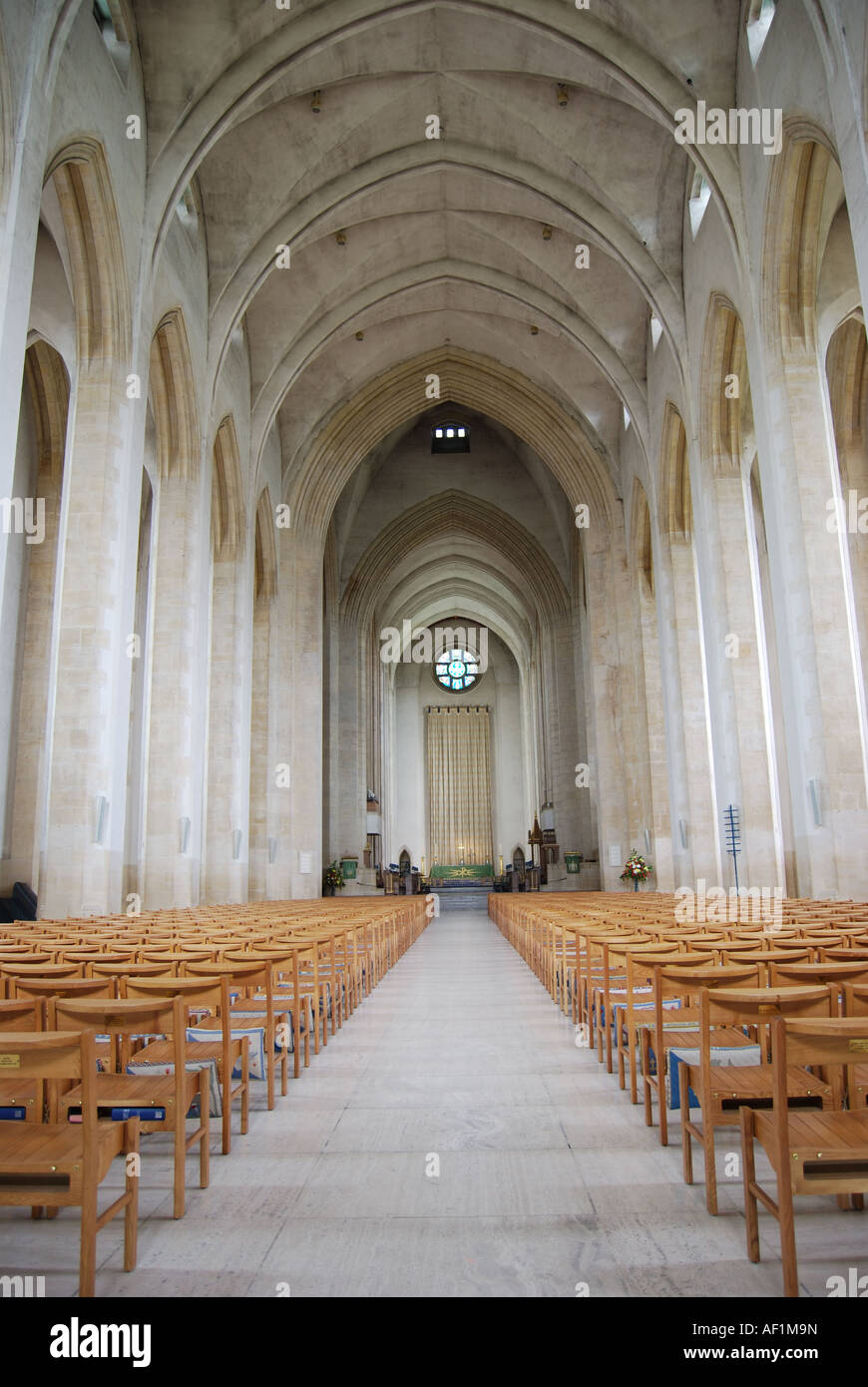Interior view of Nave, Guildford Cathedral, Stag Hill, Guildford ...