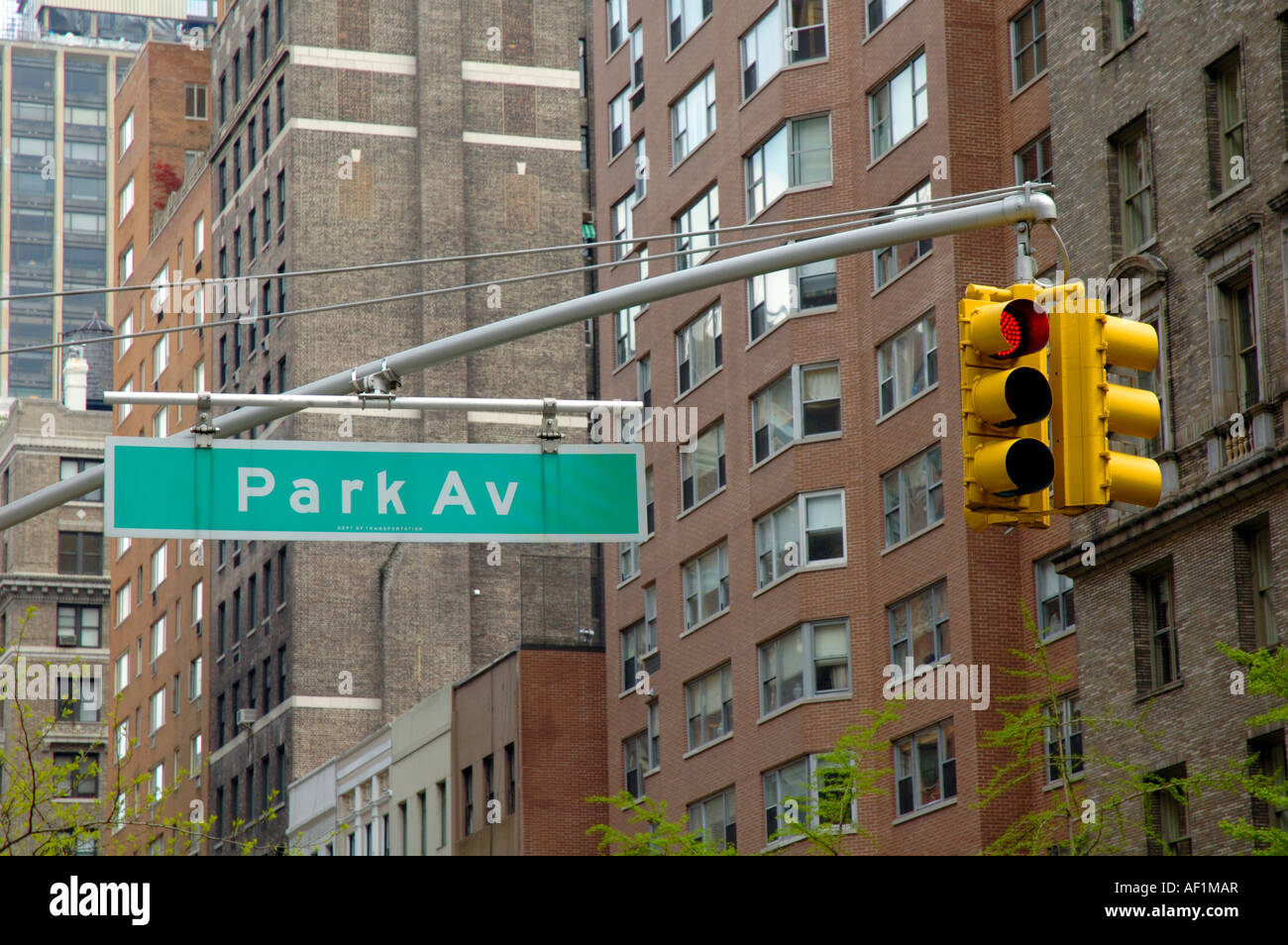 Stop Sign, Park Avenue, Manhattan, New York Stock Photo - Alamy