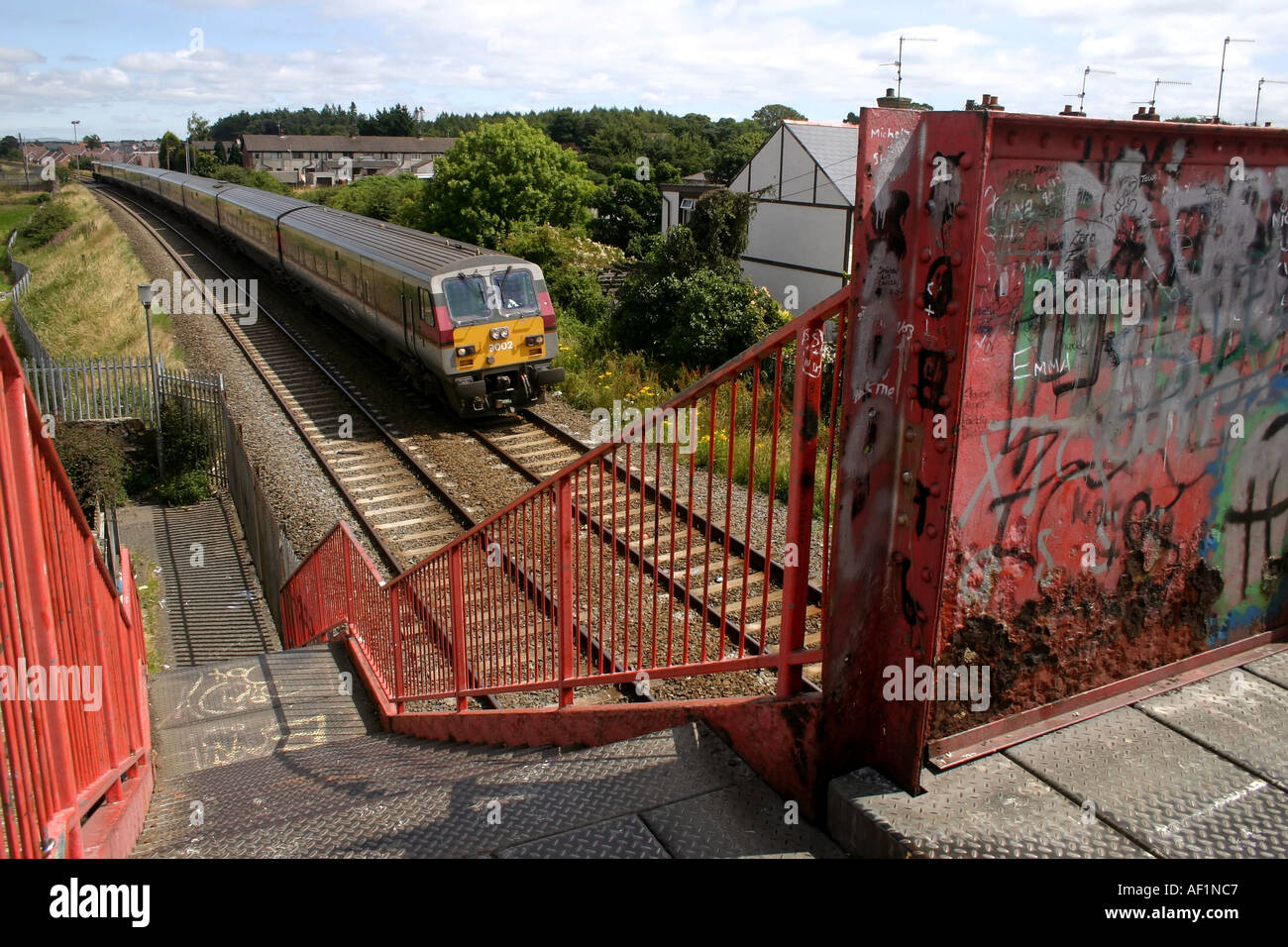 Passing under pedestrian bridge hi-res stock photography and images - Alamy
