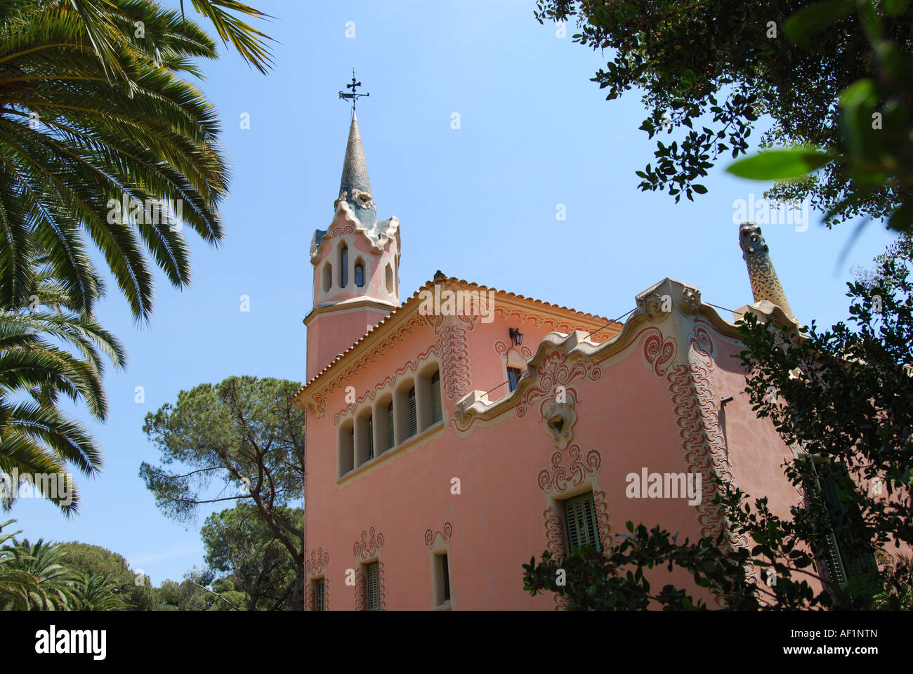 detail of Gaudi Museum in Parc Guell Barcelona Stock Photo - Alamy