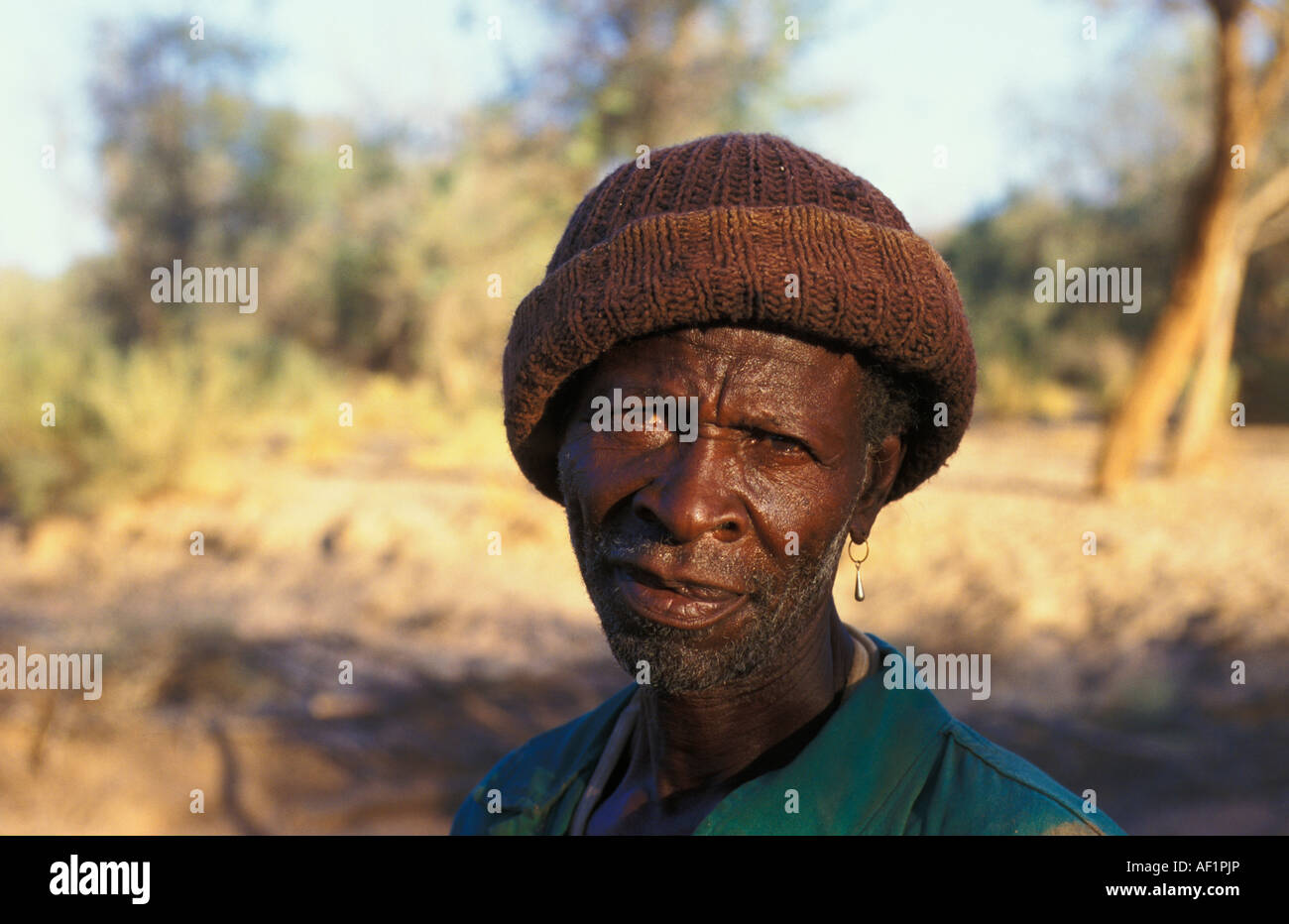 Namibia Swakopmund Namib Desert: Man of Topnaar tribe Stock Photo - Alamy