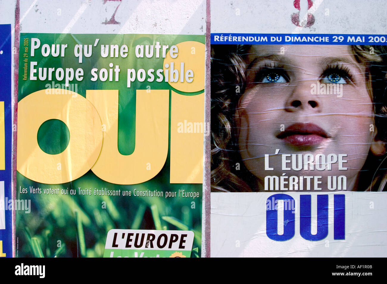 oui non french referendum in france april may 2005 Stock Photo - Alamy