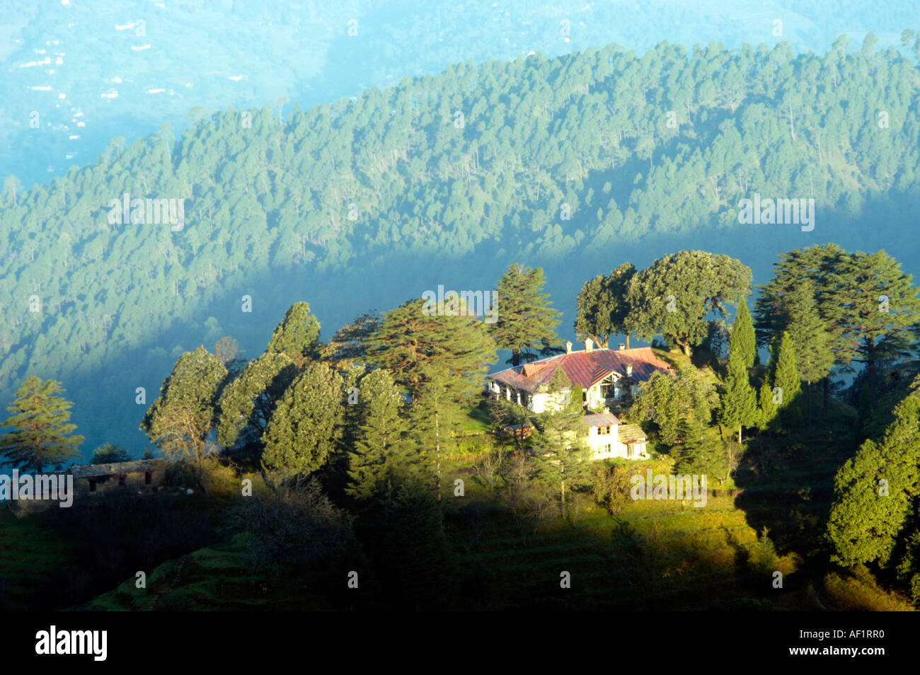 A VIEW OF THE KUMAON RANGES IN HIMALAYAS UTTARANCHAL INDIA Stock Photo ...
