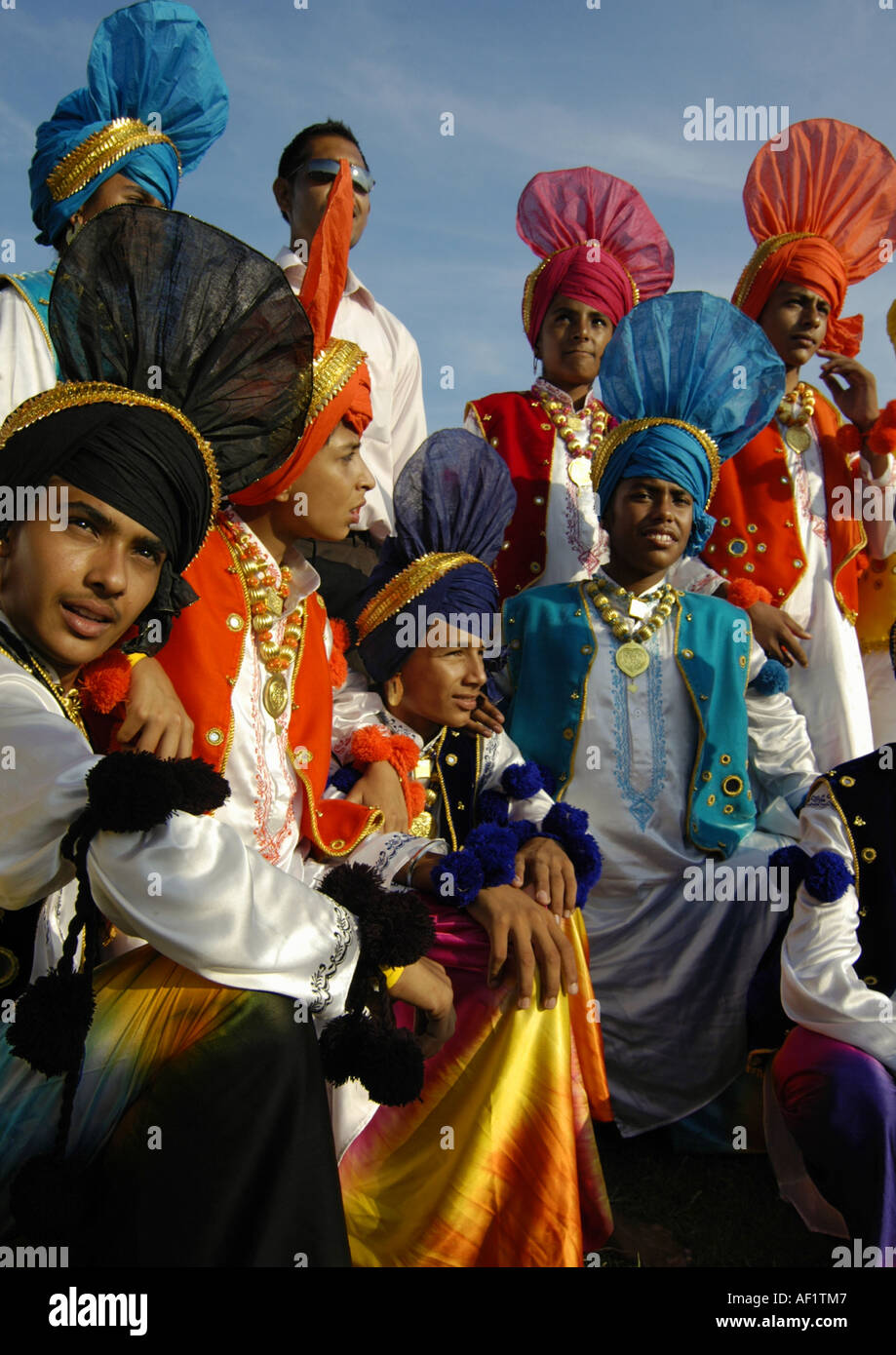 Sikh boys from India at a festival in Southall London Stock Photo - Alamy