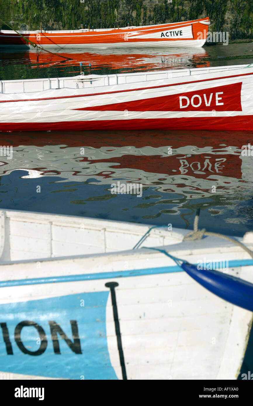 Pilot Gigs in the harbour Newquay Cornwall UK Stock Photo - Alamy