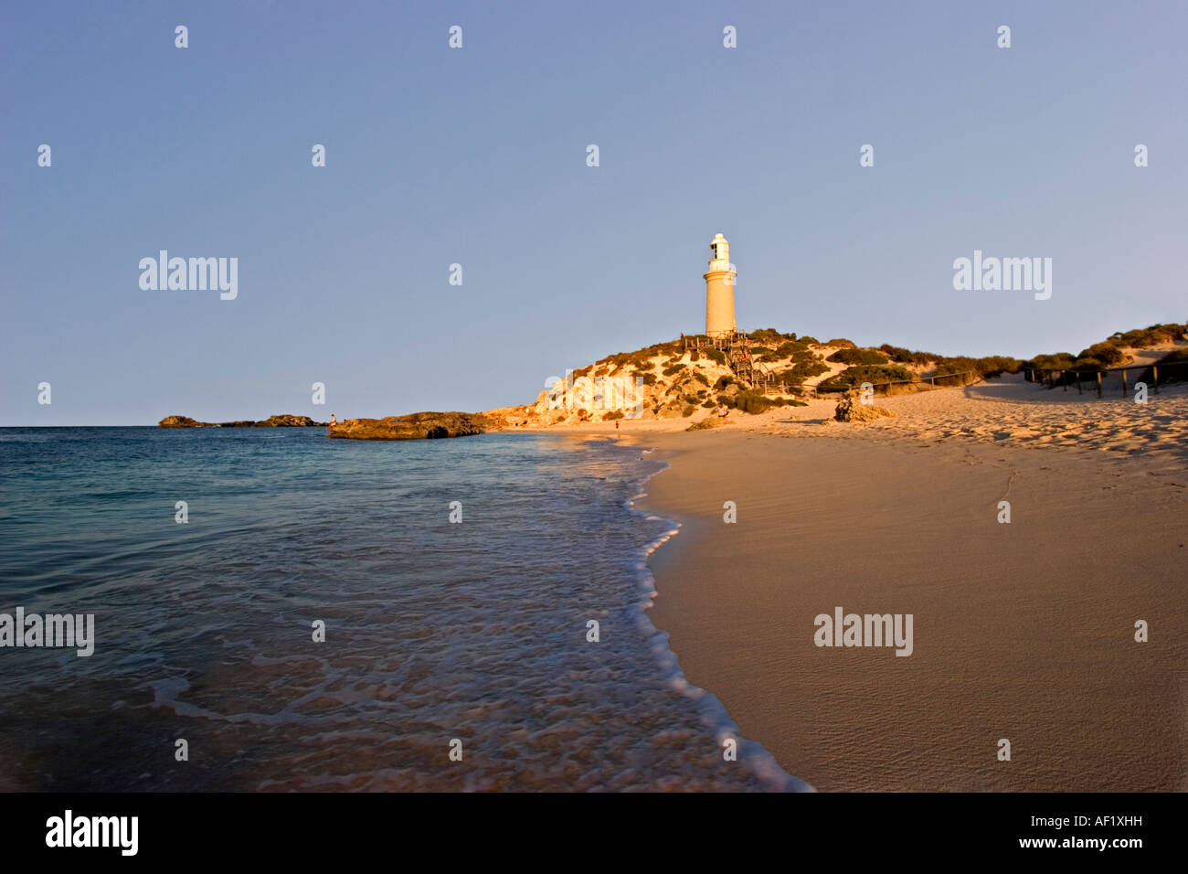 Bathurst Lighthouse on Rottnest Island, Western Australia Stock Photo ...