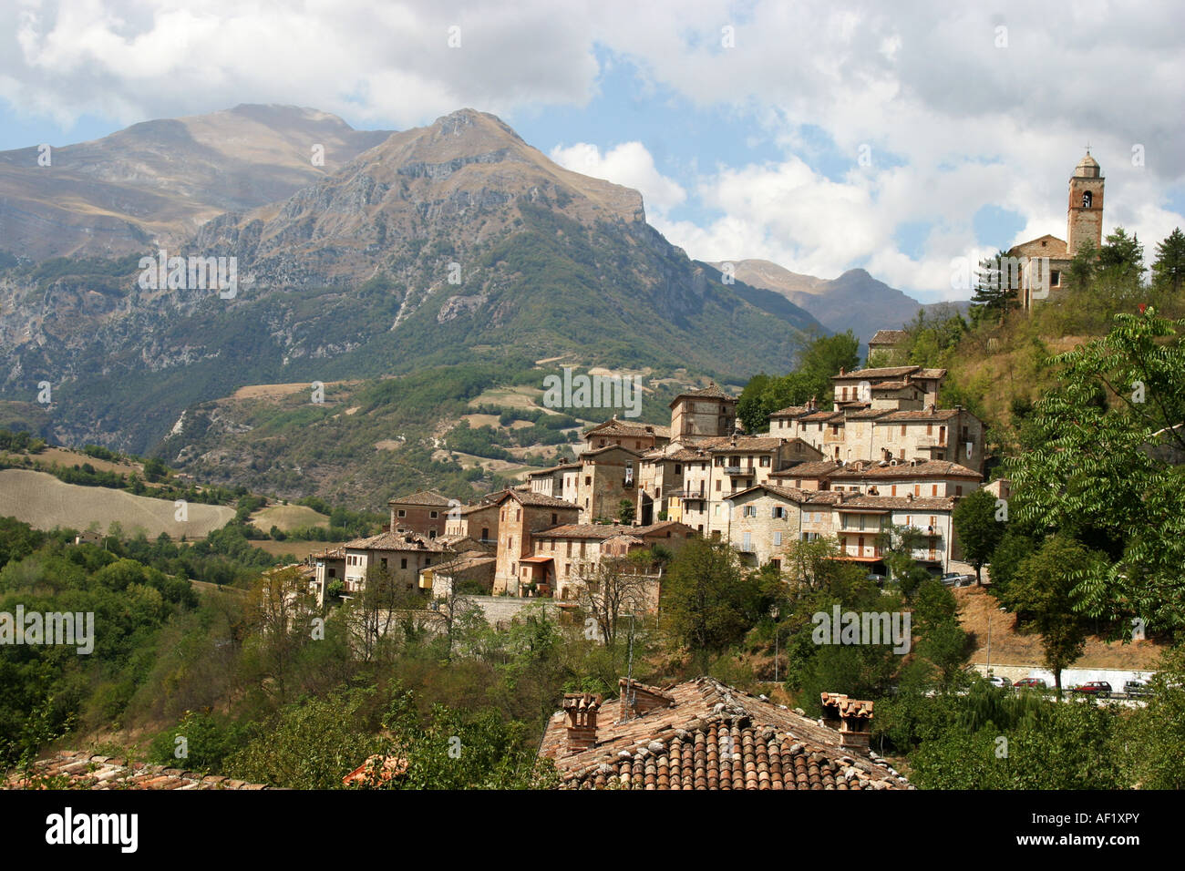Montefortino is a typical historic small hilltown in the Sibillini ...