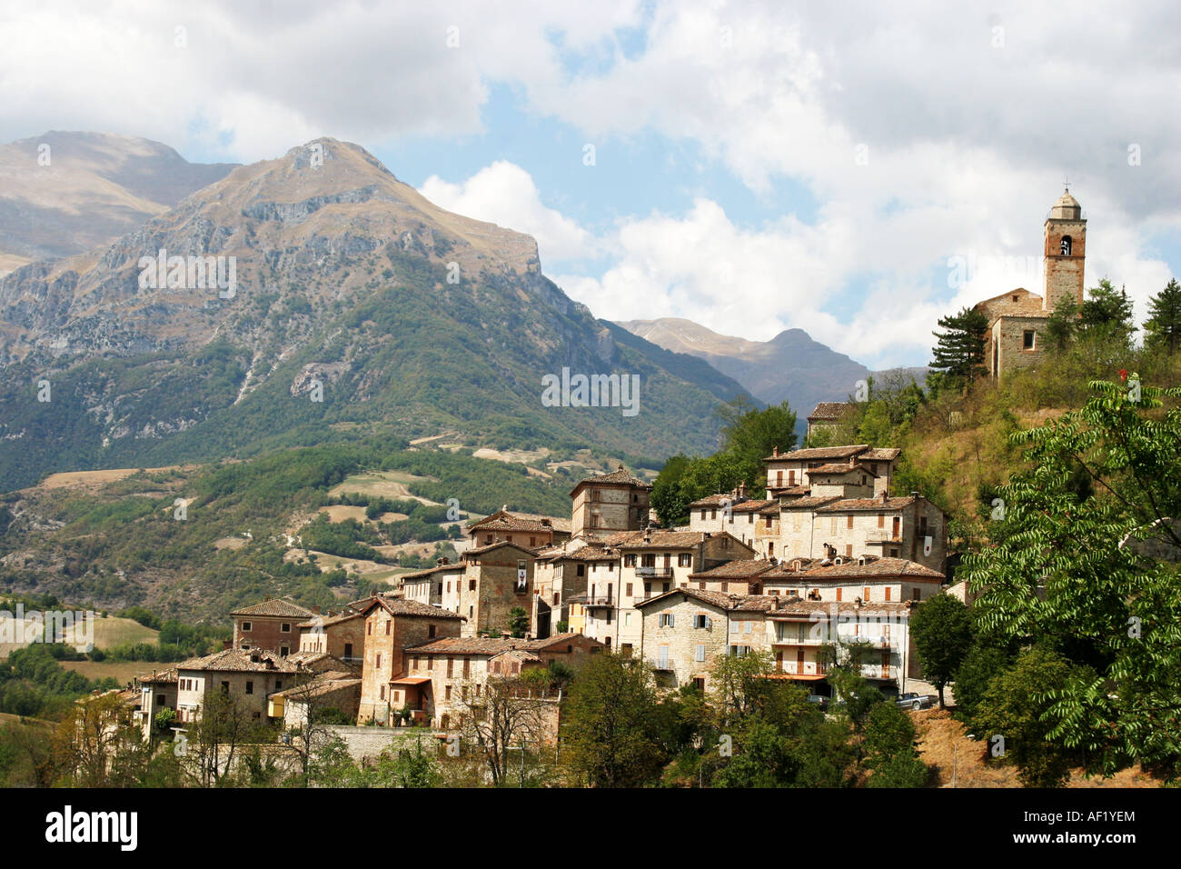 Montefortino is a typical historic small hilltown in the Sibillini ...