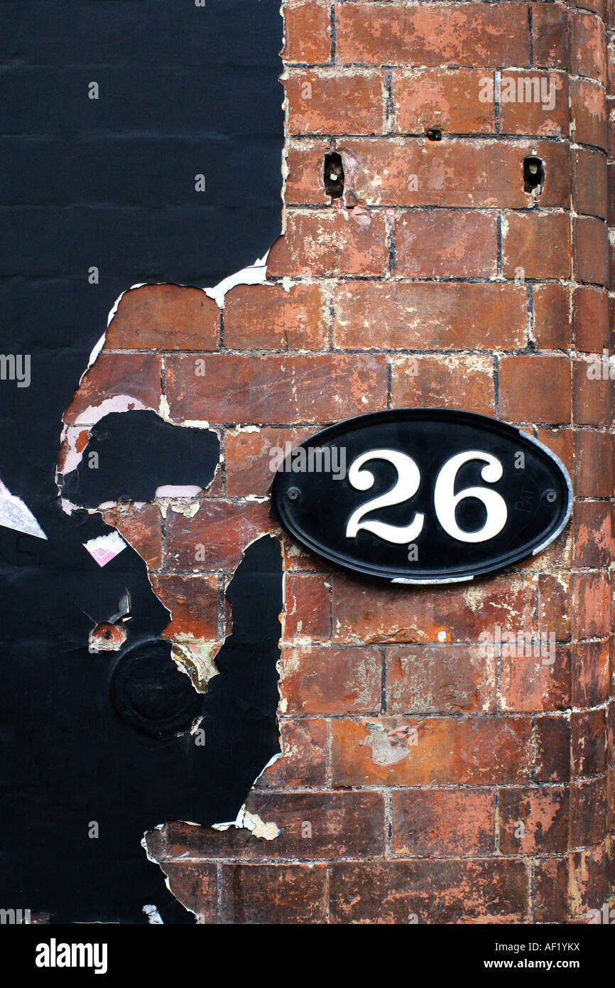 Number 26 house sign twenty six Stock Photo - Alamy