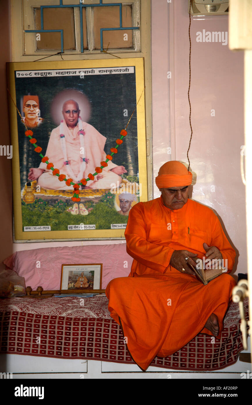 Hindu Priest seated in his Quarters, Pune, India Stock Photo - Alamy