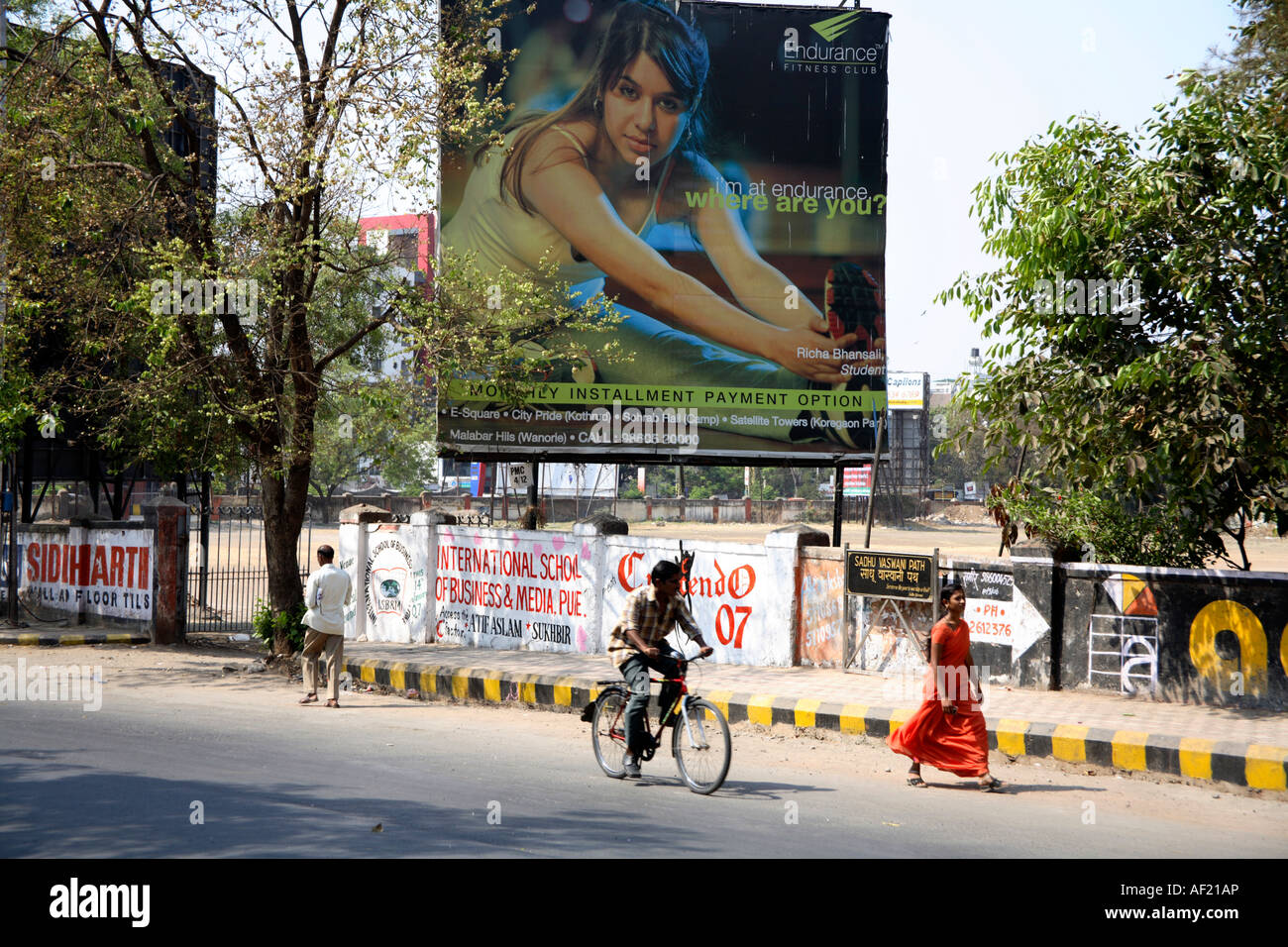 Billboard Advertisement for Fitness Club on Indian street, Pune, India ...